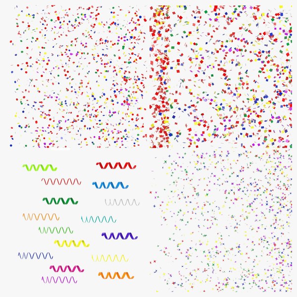 3D Confetti Models | TurboSquid