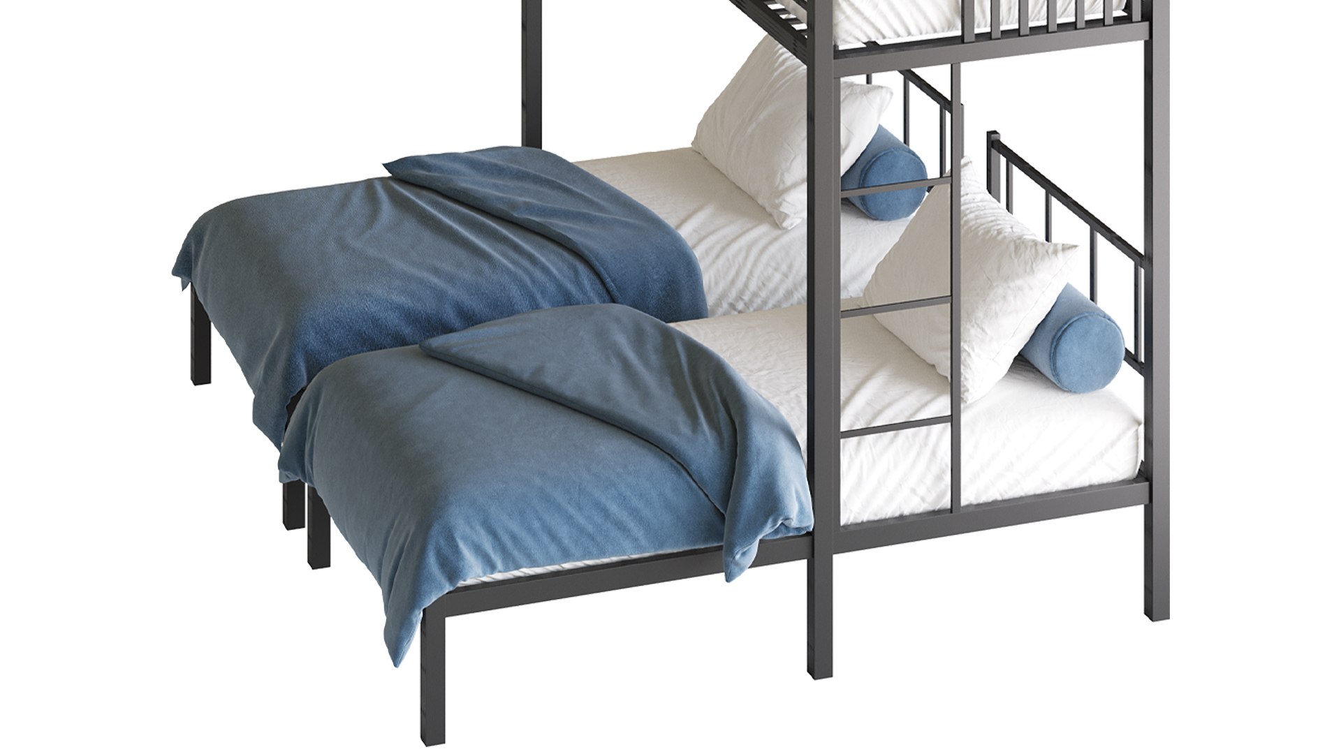Metal Triple Bunk Beds 3D Model - TurboSquid 2195653