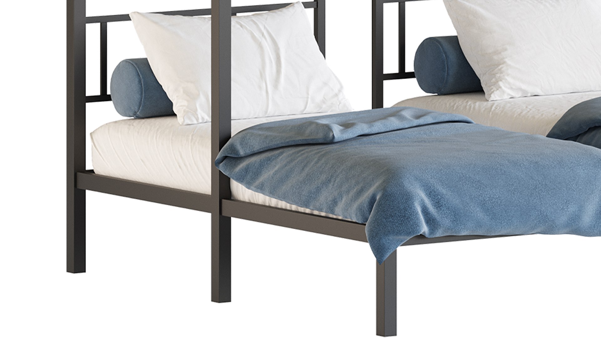 Metal Triple Bunk Beds 3D Model - TurboSquid 2195653