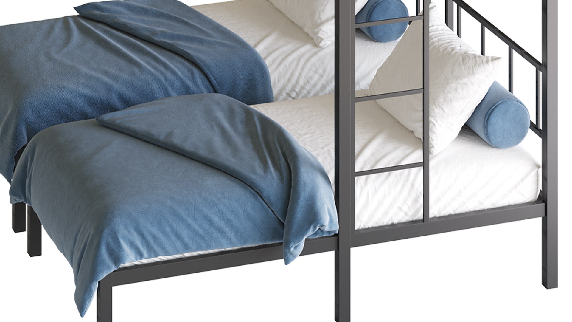 Metal Triple Bunk Beds 3D Model - TurboSquid 2195653