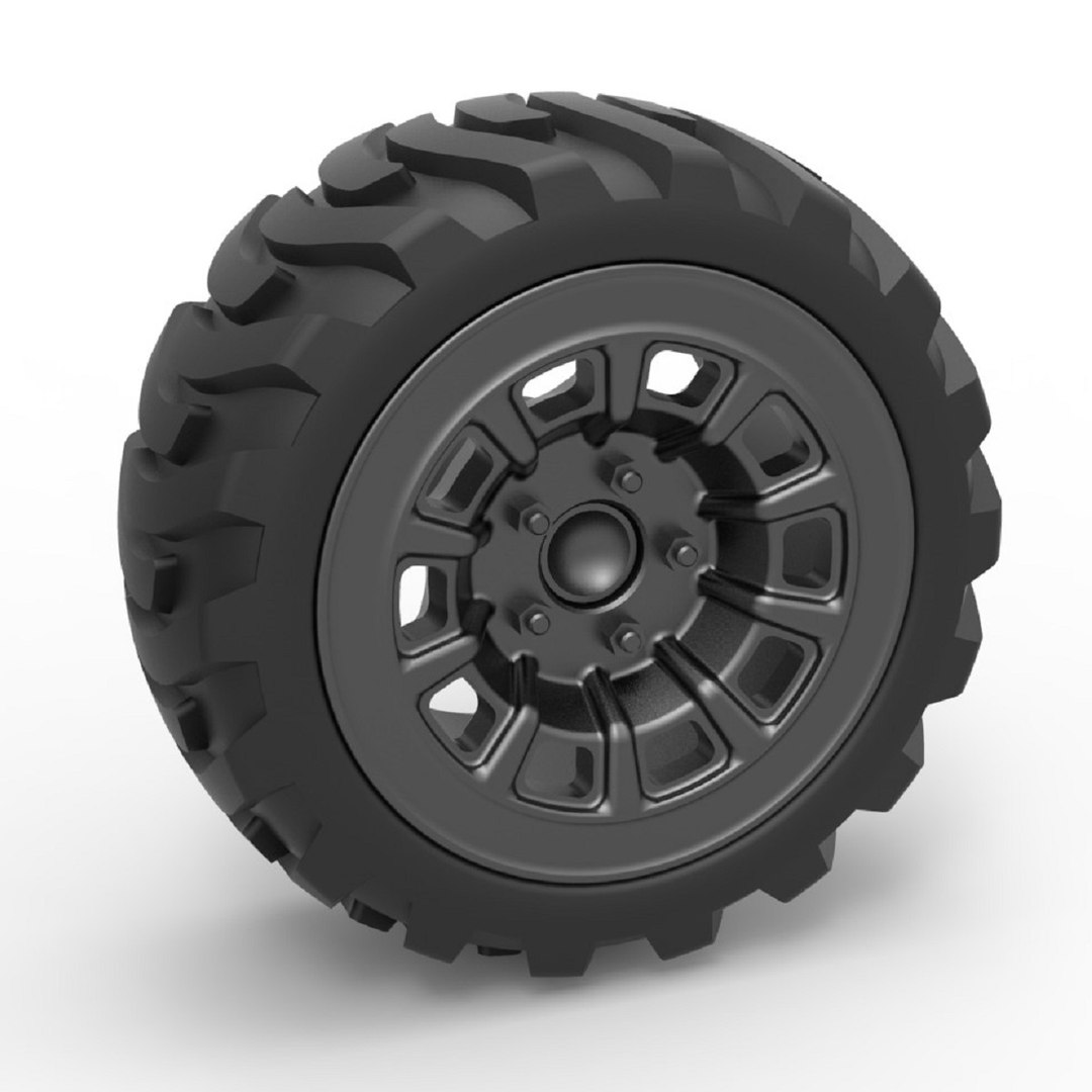 modelo 3d Diecast Demolition derby rear wheel 2 Scale 1 to 25 ...