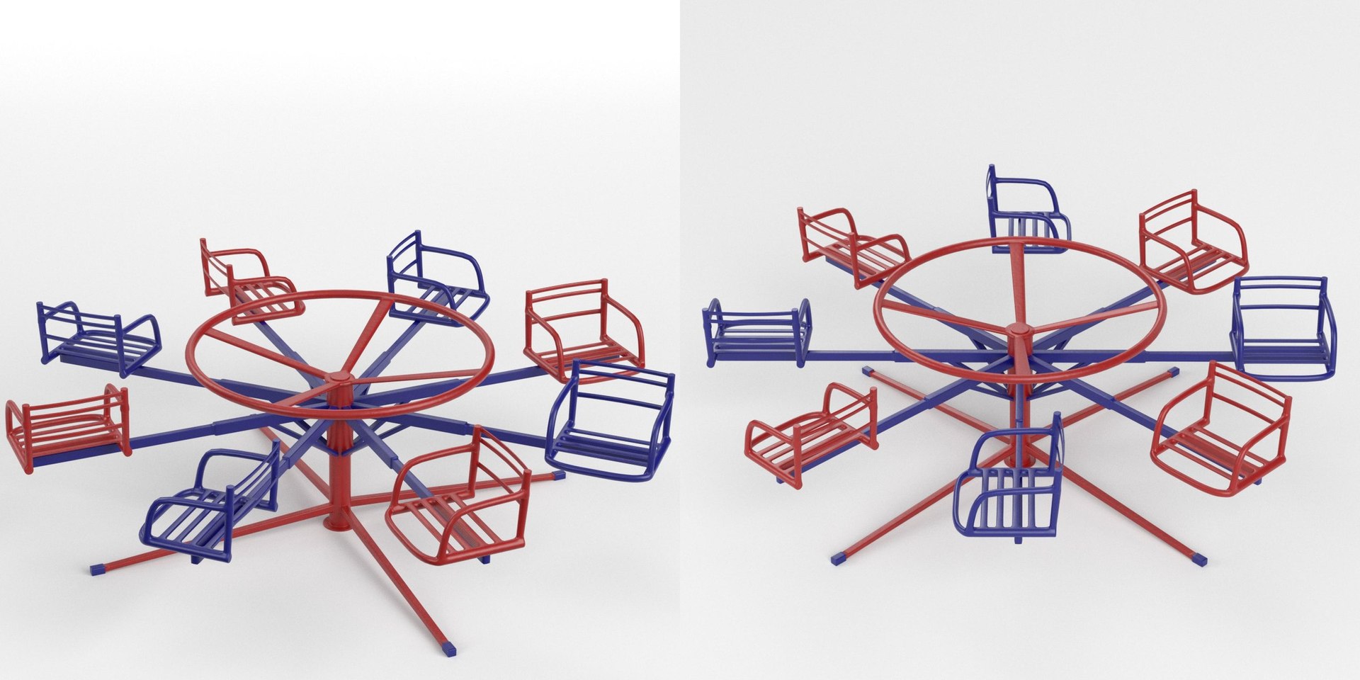 3D Vintage Playground Merri-go-round 2 Model - TurboSquid 1997529