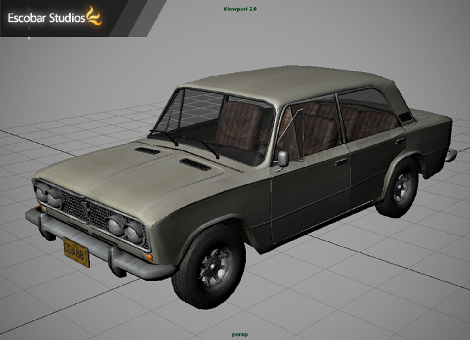 Lada 1500 Vaz Car 3d Model