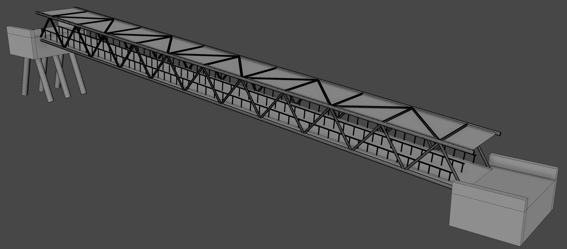 3D Corridor Bridge Structure Model - TurboSquid 1833520