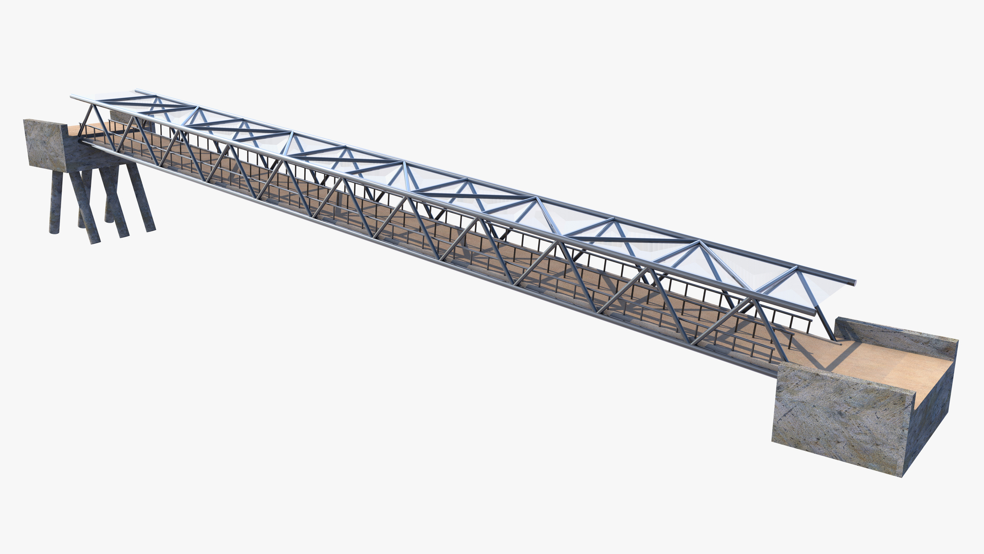3D Corridor Bridge Structure model - TurboSquid 1833520