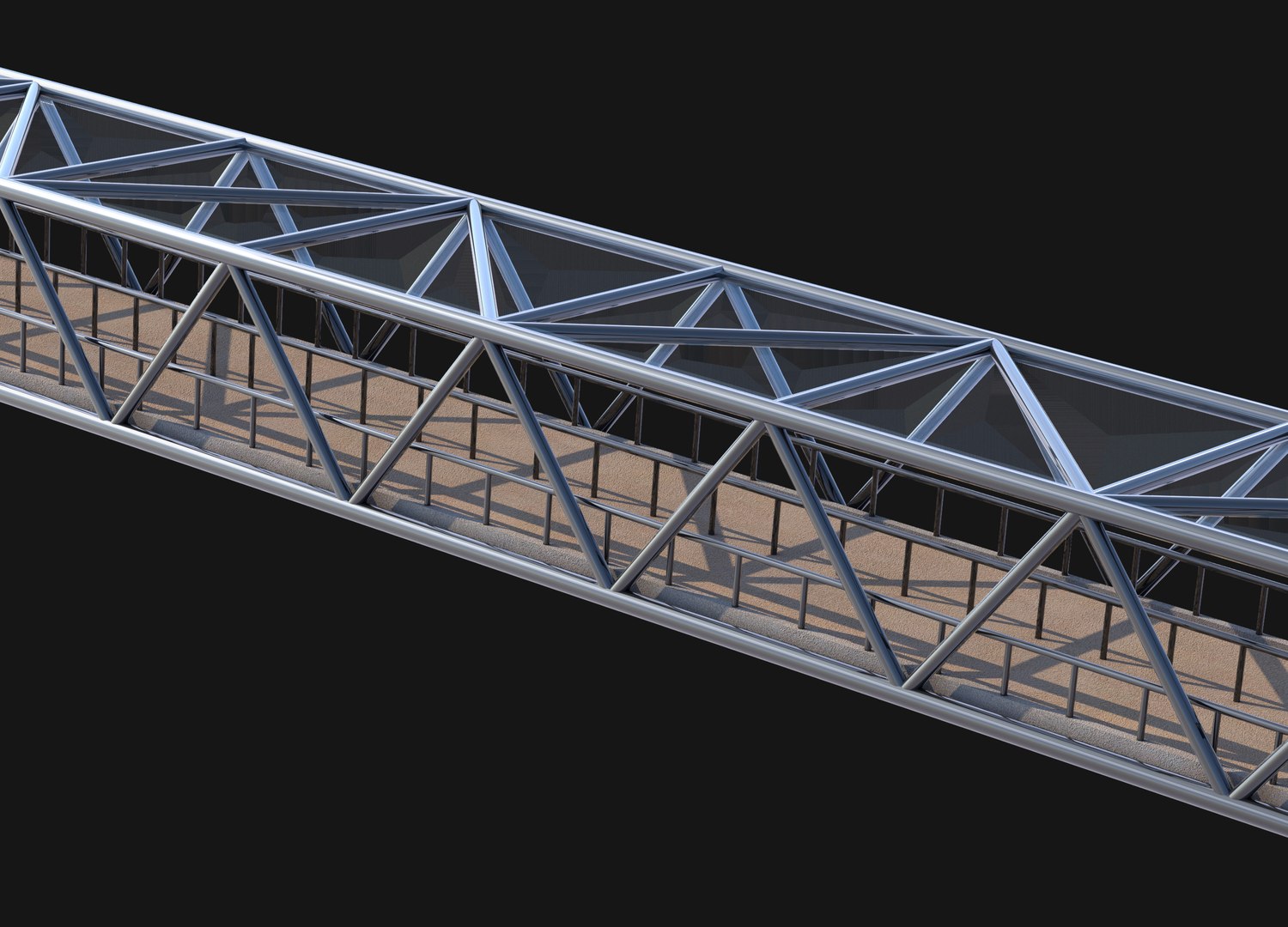 3D Corridor Bridge Structure Model - TurboSquid 1833520