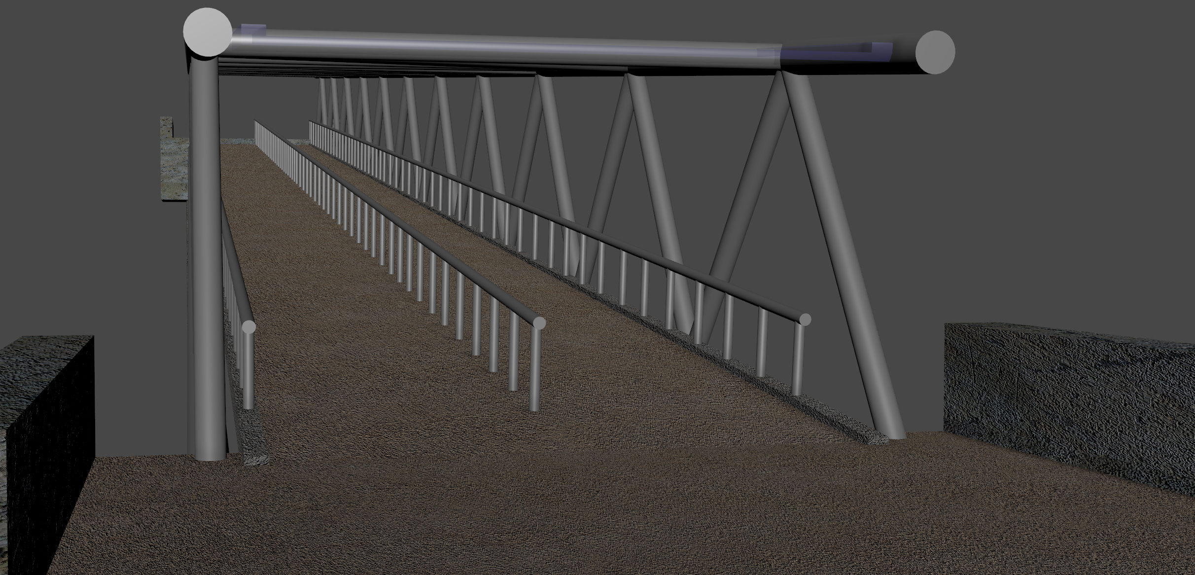 3D Corridor Bridge Structure model - TurboSquid 1833520
