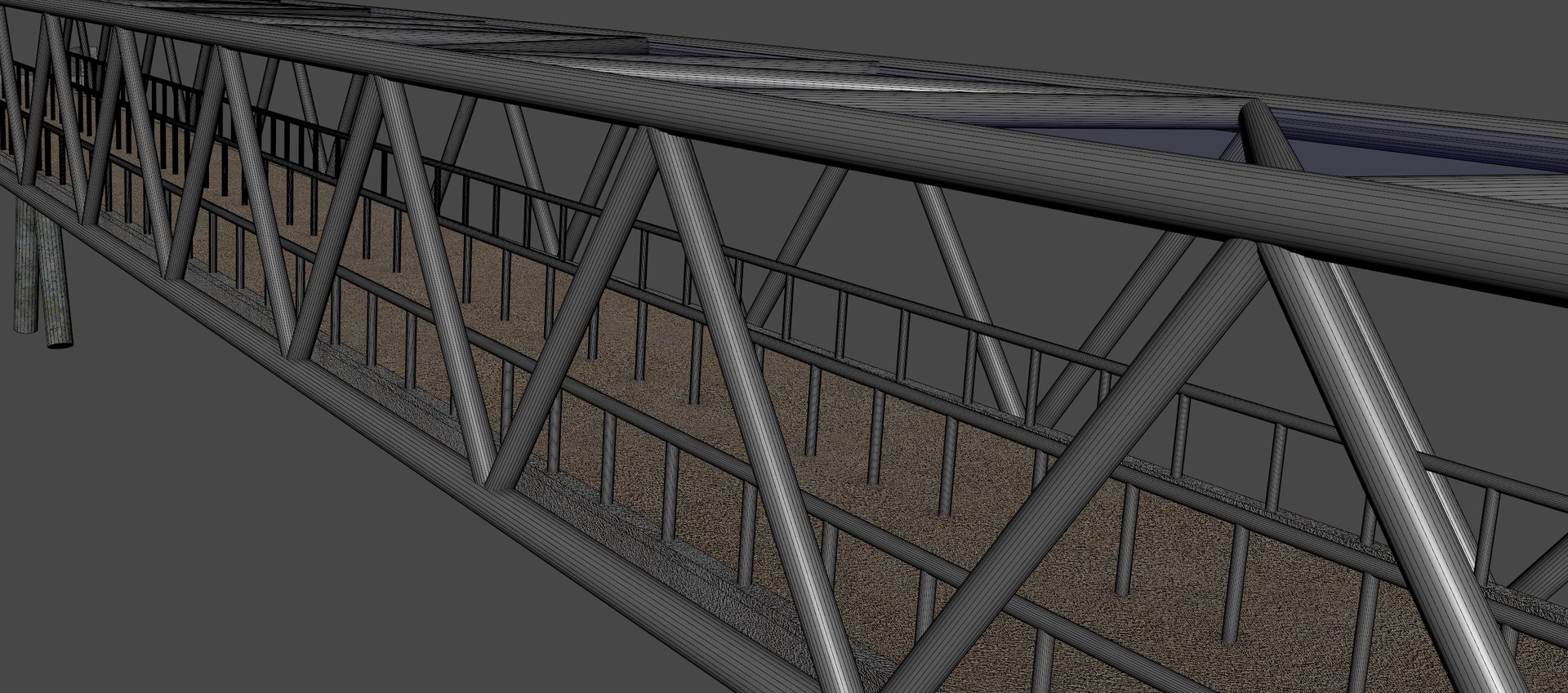 3D Corridor Bridge Structure Model - TurboSquid 1833520
