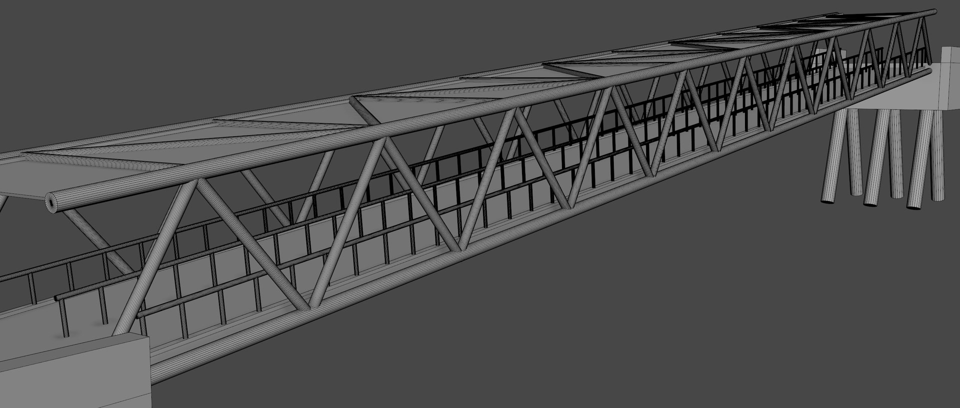 3D Corridor Bridge Structure Model - TurboSquid 1833520