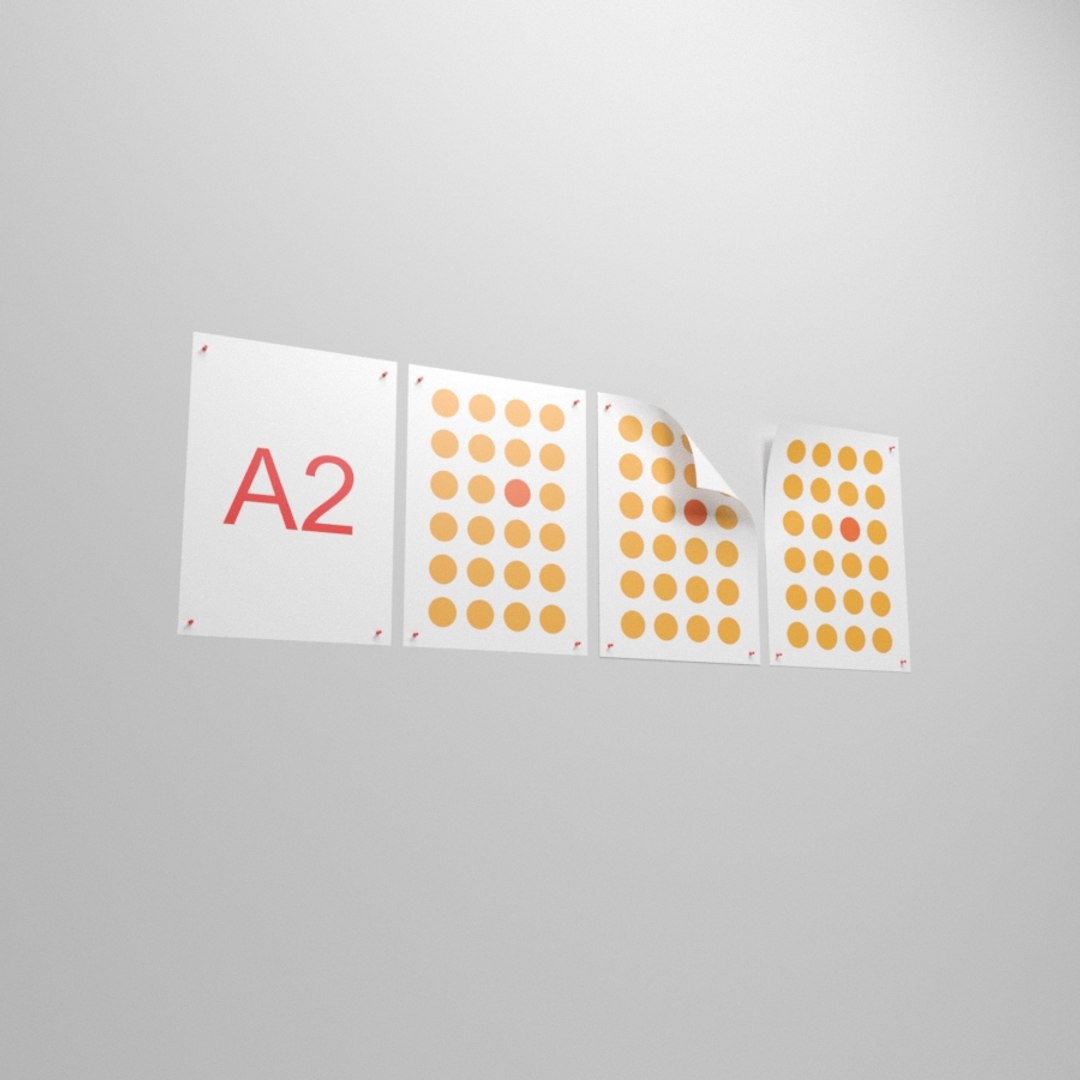 A2 Posters 3D Model - TurboSquid 1609777
