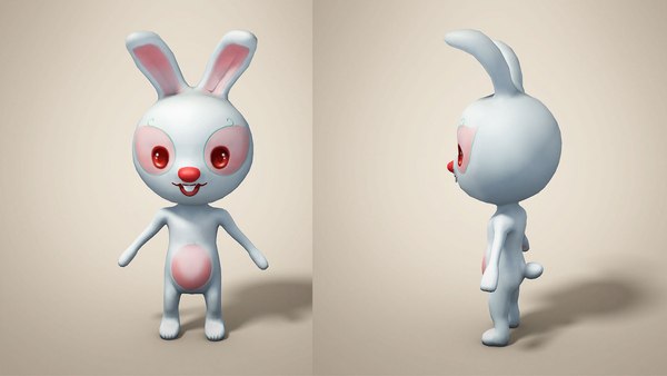 Cartoon rabbit model - TurboSquid 1699253