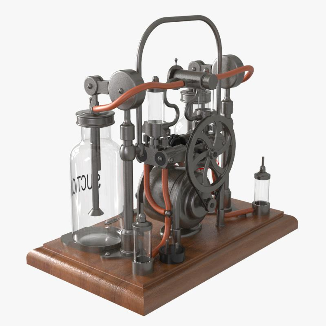 Antique embalming pump 3D model - TurboSquid 1415594
