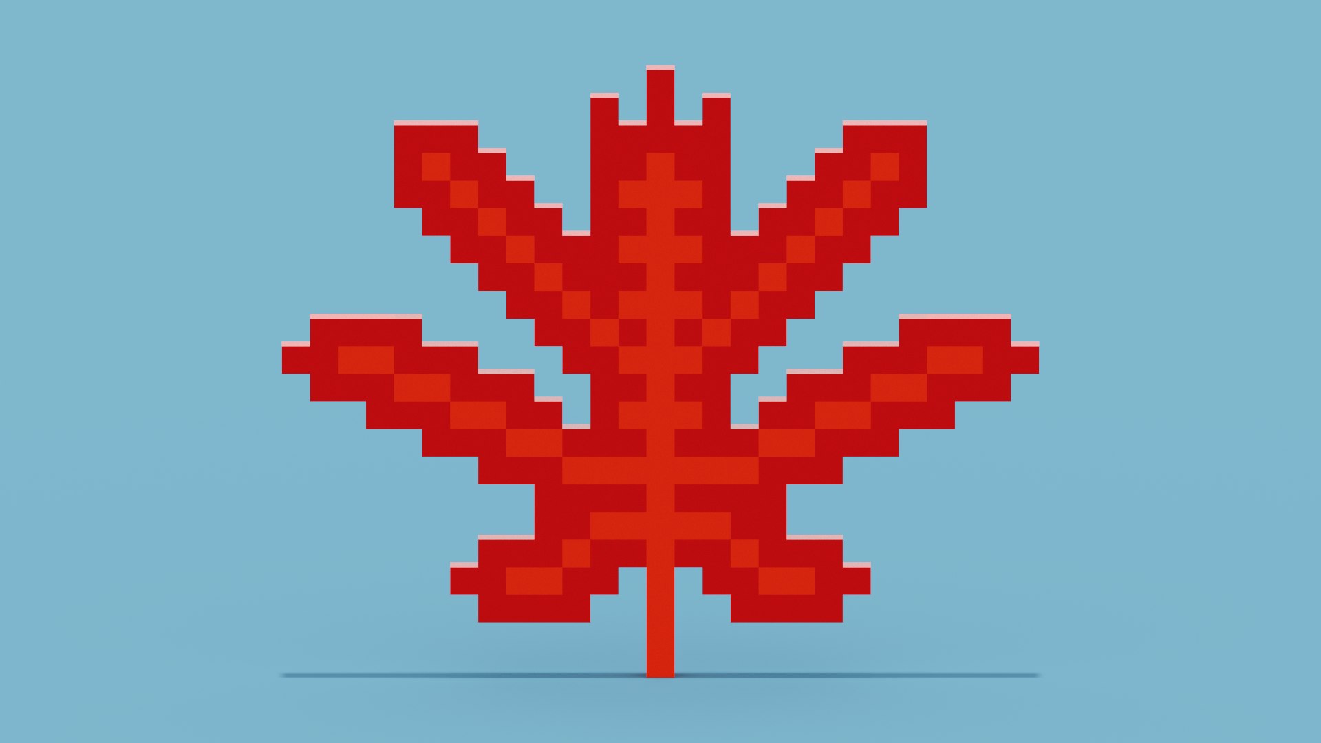 Voxel Red Leaf Lowpoly 3D Model 3D Model - TurboSquid 1978836