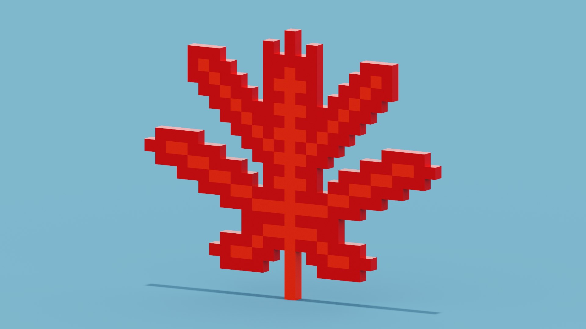 Voxel Red Leaf Lowpoly 3D Model 3D Model - TurboSquid 1978836