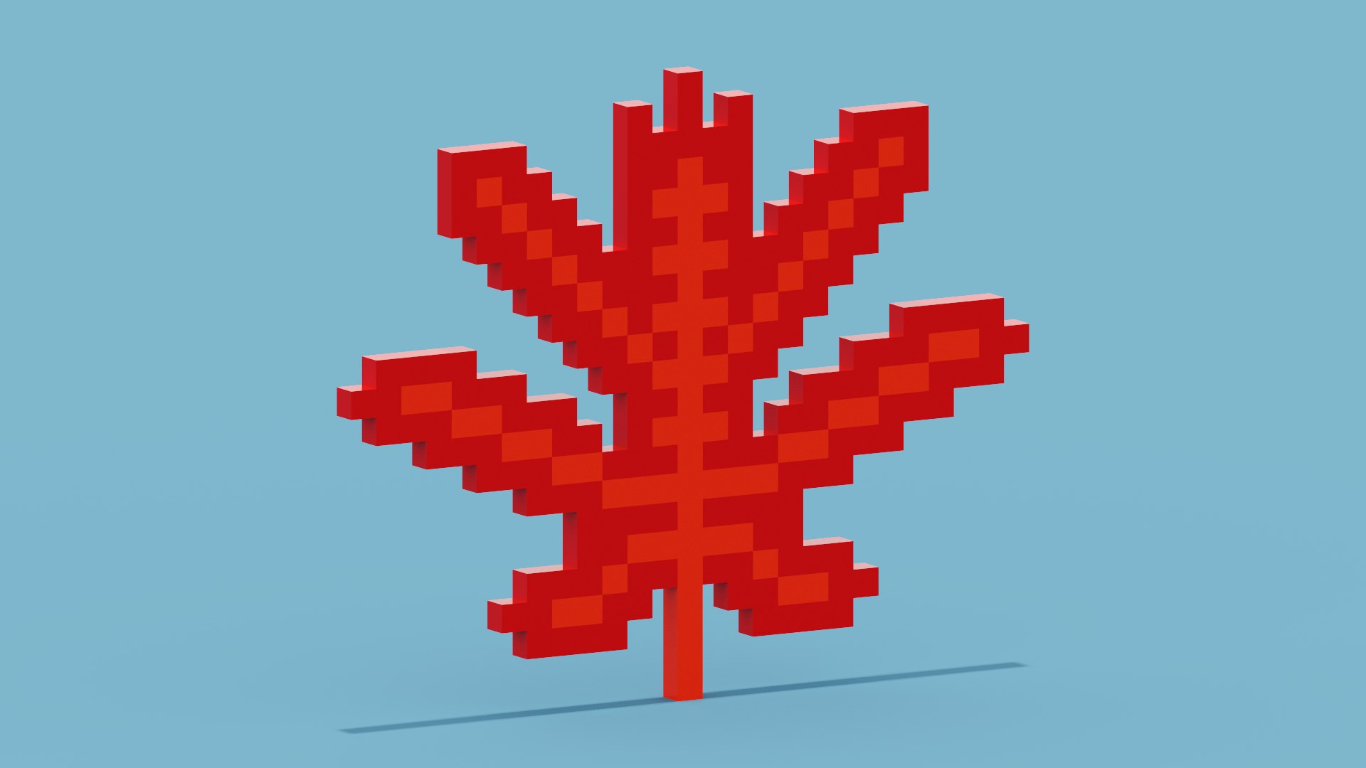 Voxel Red Leaf Lowpoly 3D Model 3D Model - TurboSquid 1978836