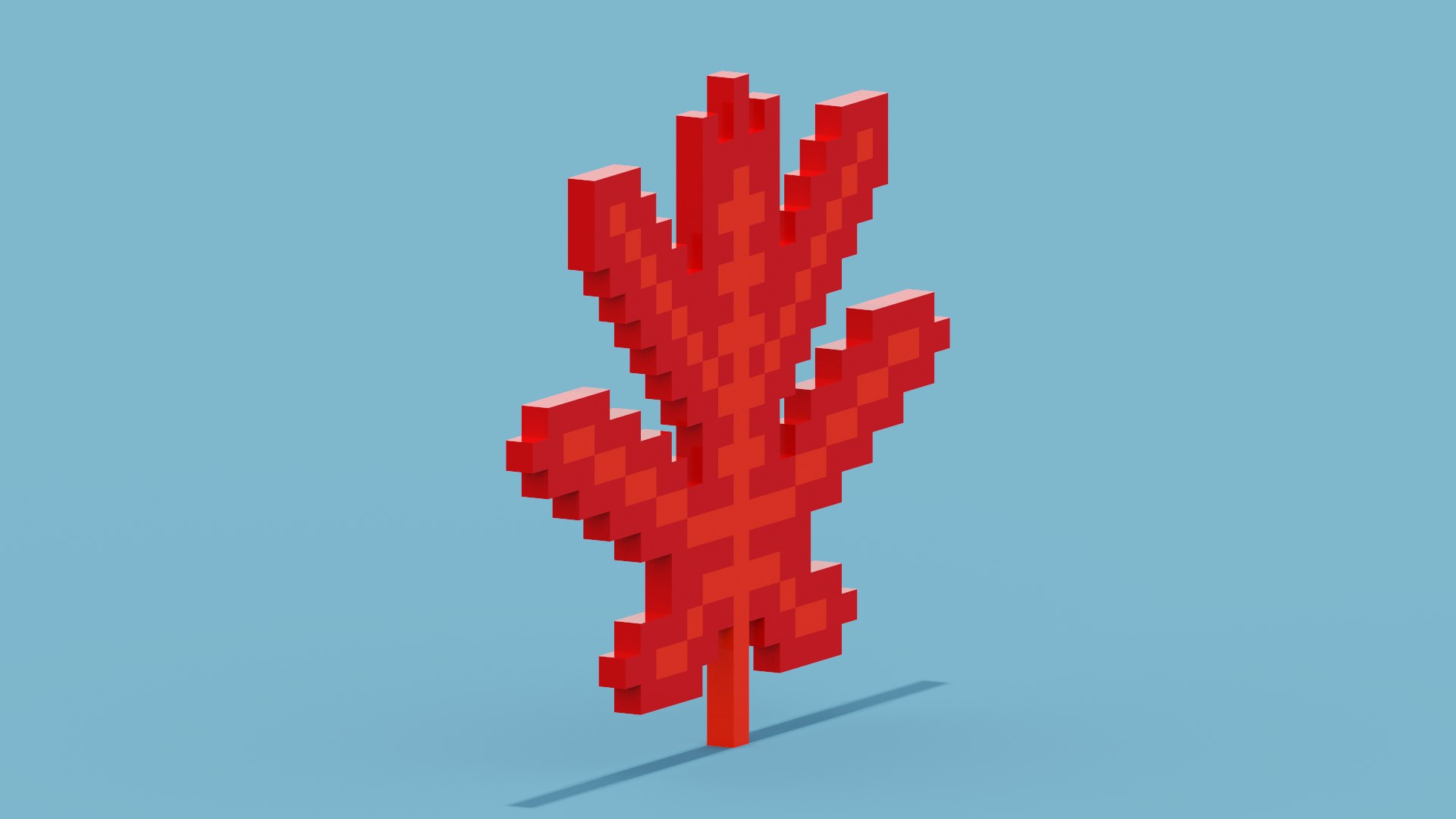 Voxel Red Leaf Lowpoly 3D Model 3D Model - TurboSquid 1978836