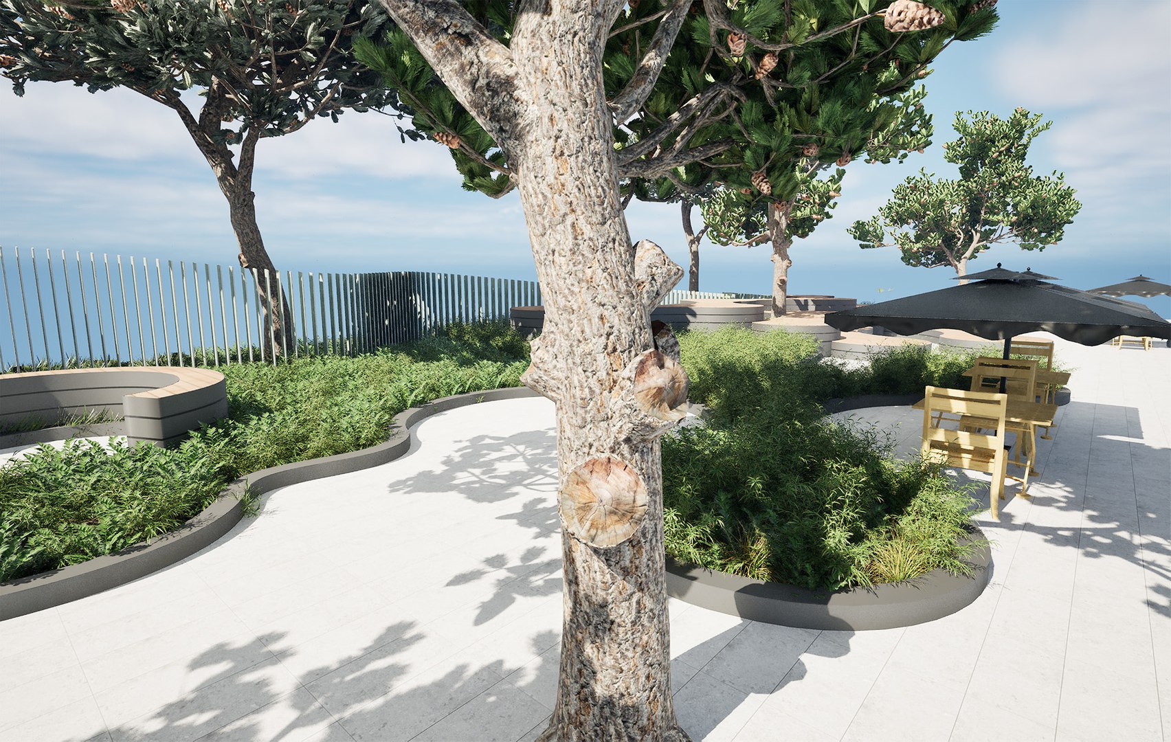 Modern garden landscape model - TurboSquid 2147105