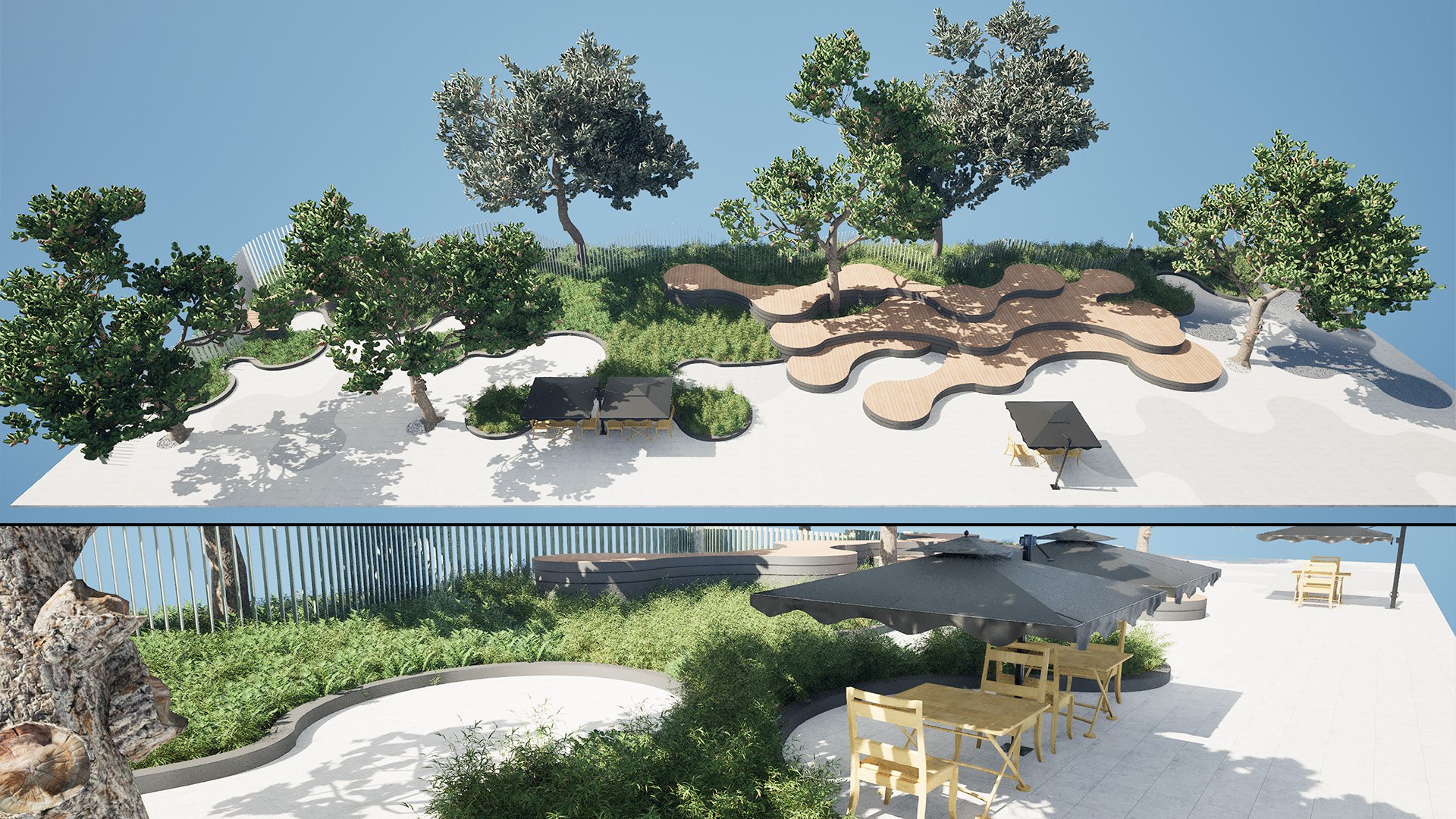 Modern Garden Landscape Model - TurboSquid 2147105