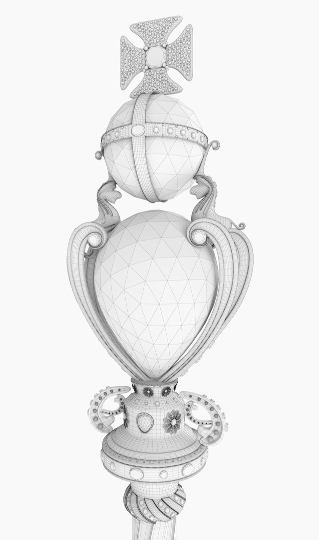 Queen S Sceptre 3d Model