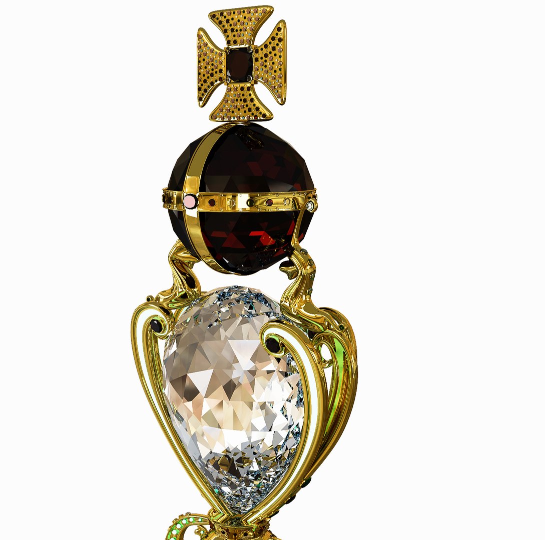 Queen S Sceptre 3d Model