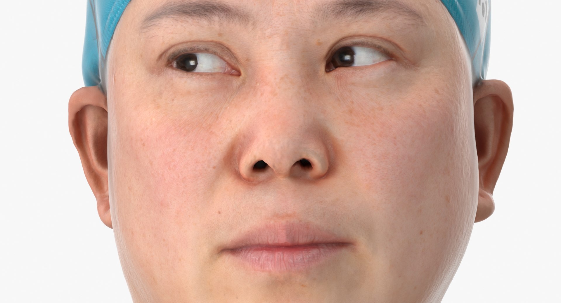 3D Mei Human Head Eyes Turn Left AU61 Clean Scan Model - TurboSquid 1748737