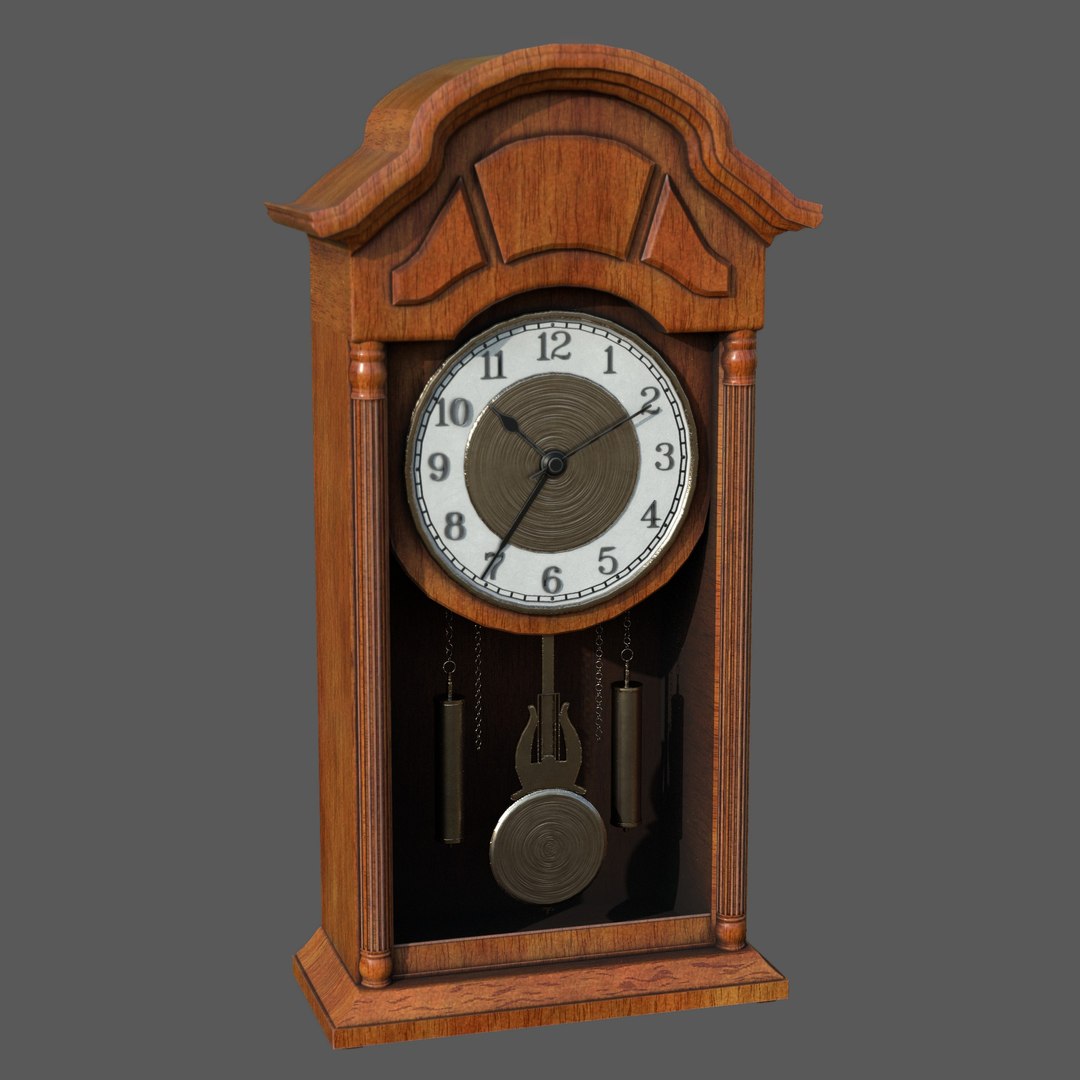 3D Model Wall Clock With Pendulum - TurboSquid 2189275
