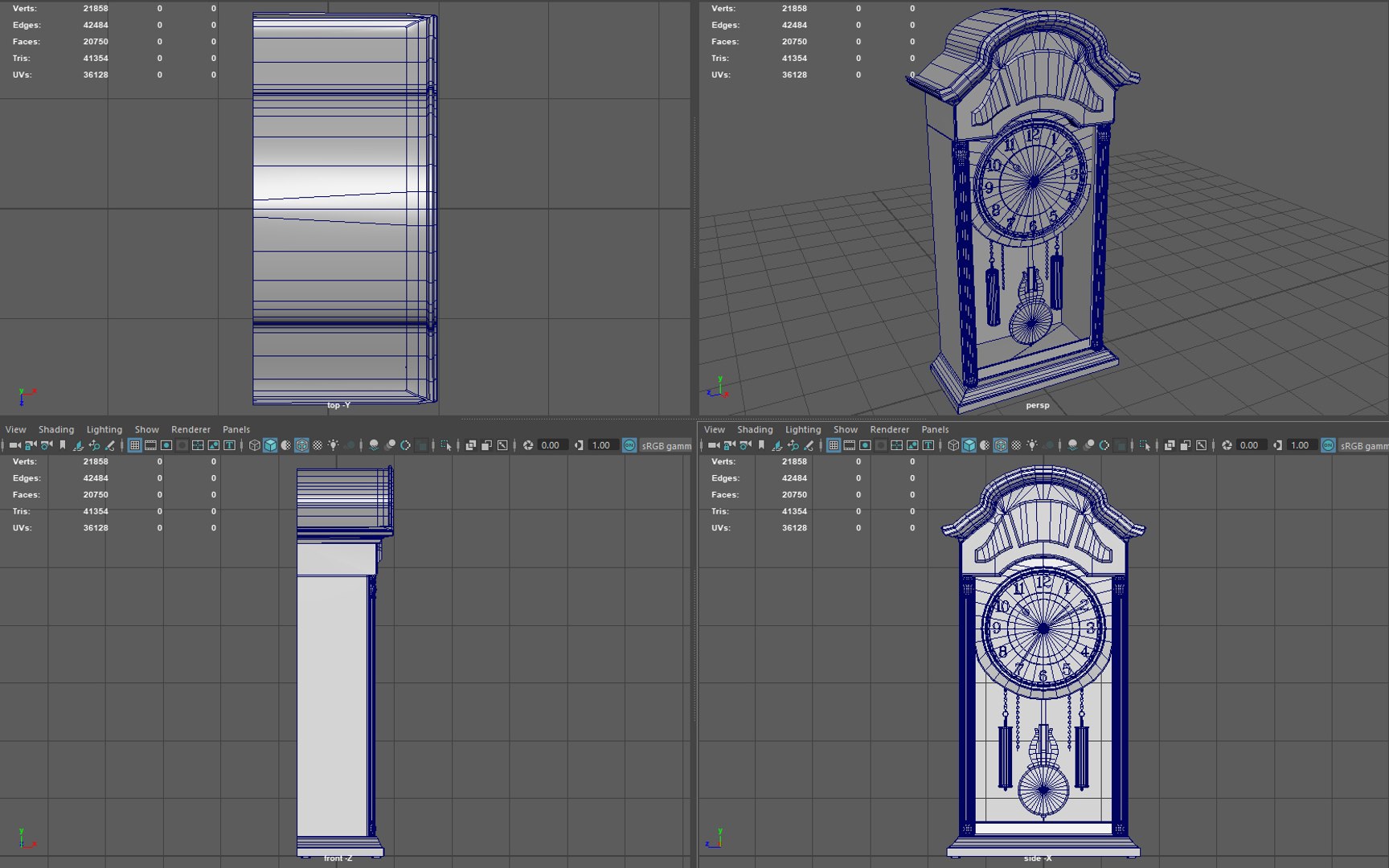 3D Model Wall Clock With Pendulum - TurboSquid 2189275