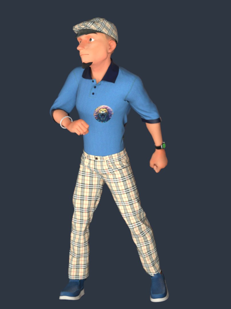 3D Cartoon Toon 3D Rigged Man-Tonny Character Model - TurboSquid 2259580