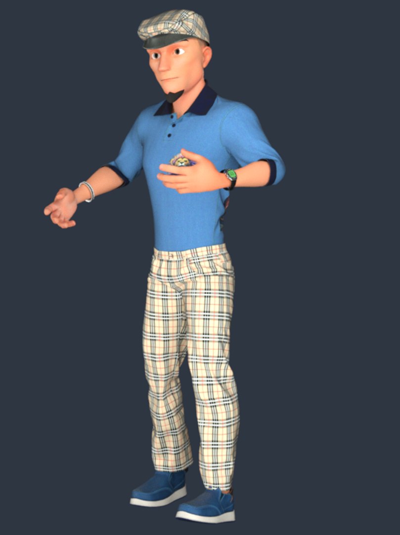 3D Cartoon Toon 3D Rigged Man-Tonny Character Model - TurboSquid 2259580