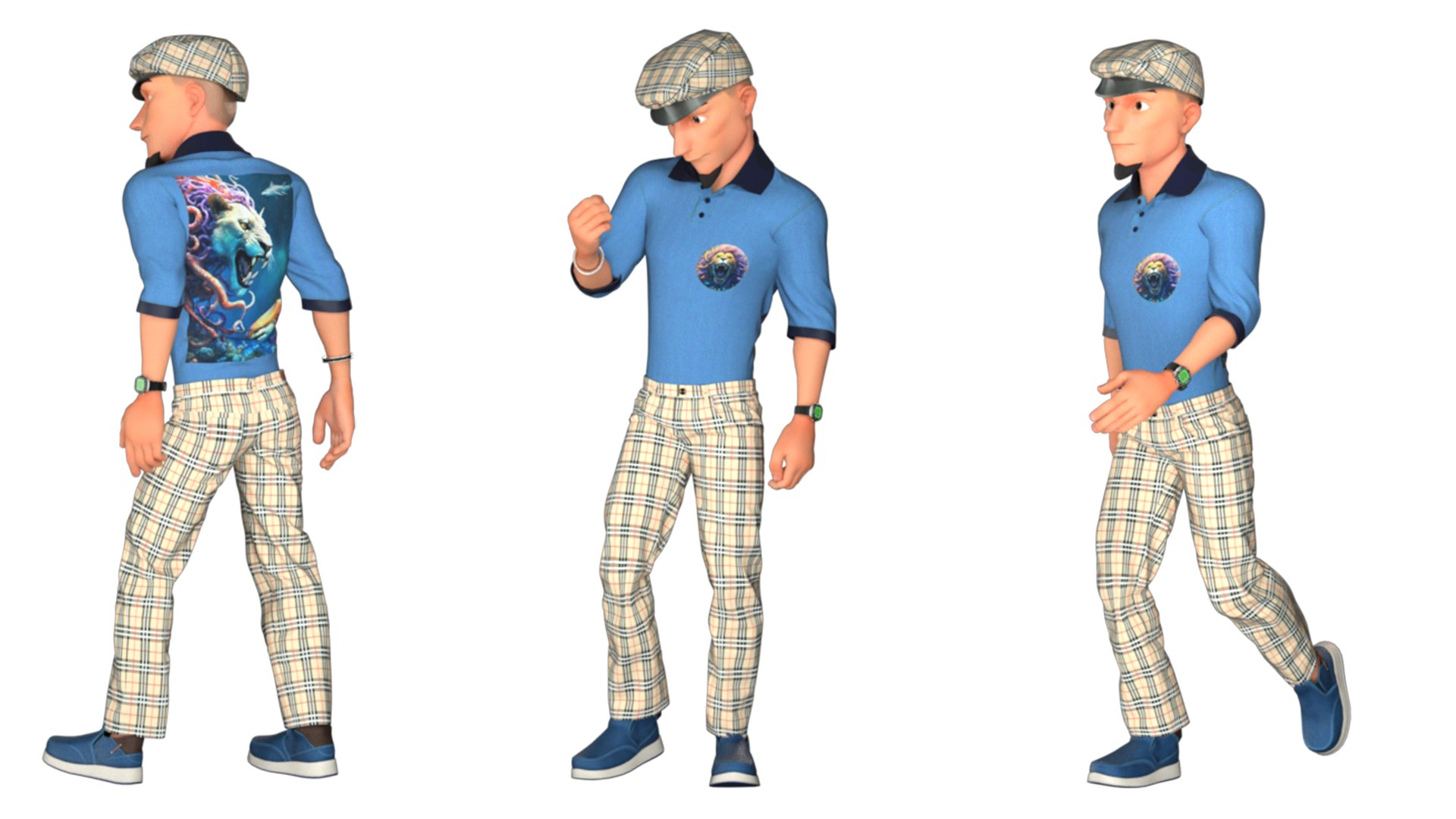 3D Cartoon Toon 3D Rigged Man-Tonny Character Model - TurboSquid 2259580