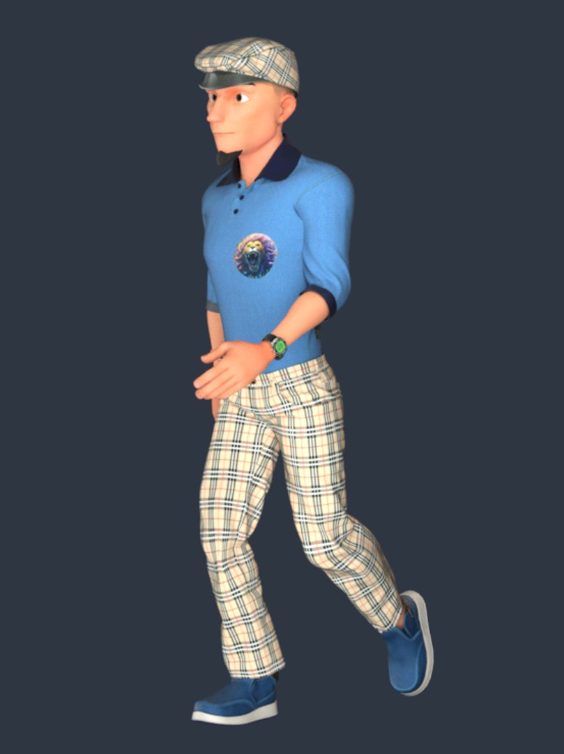 3D Cartoon Toon 3D Rigged Man-Tonny Character Model - TurboSquid 2259580