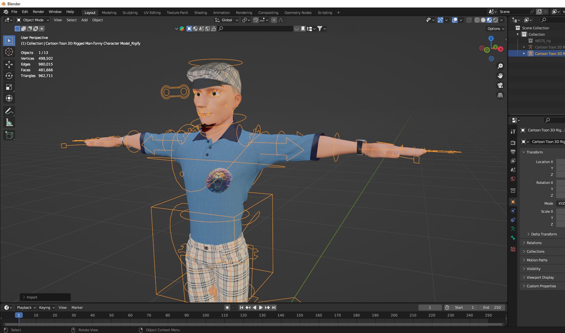 3D Cartoon Toon 3D Rigged Man-Tonny Character Model - TurboSquid 2259580
