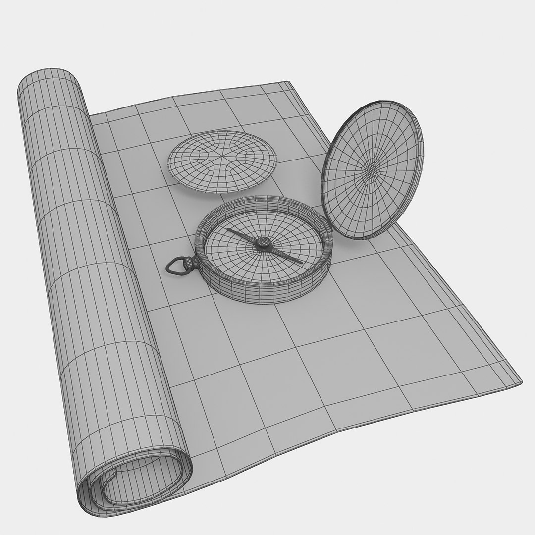 3d Model Compass