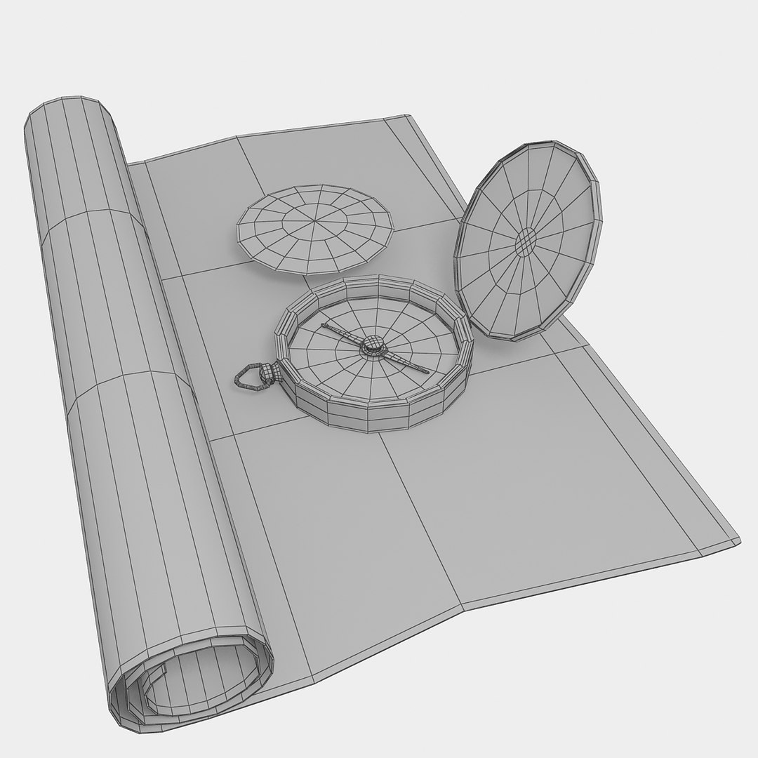 3d Model Compass