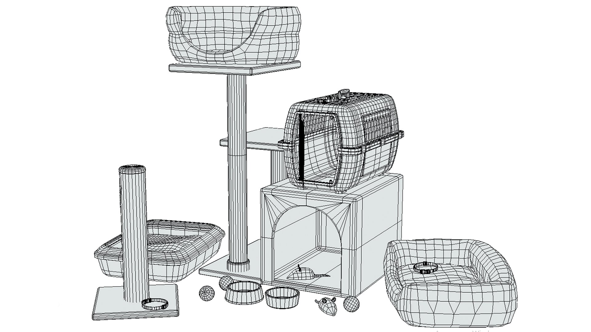 3D Cats - Simple model - TurboSquid 2023421