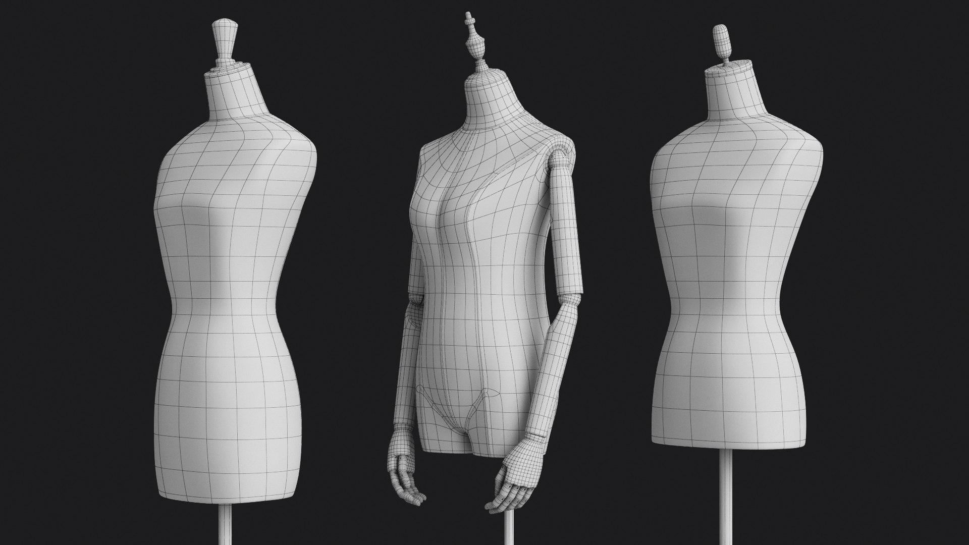 3D Female Mannequin Bust Model - TurboSquid 1958080