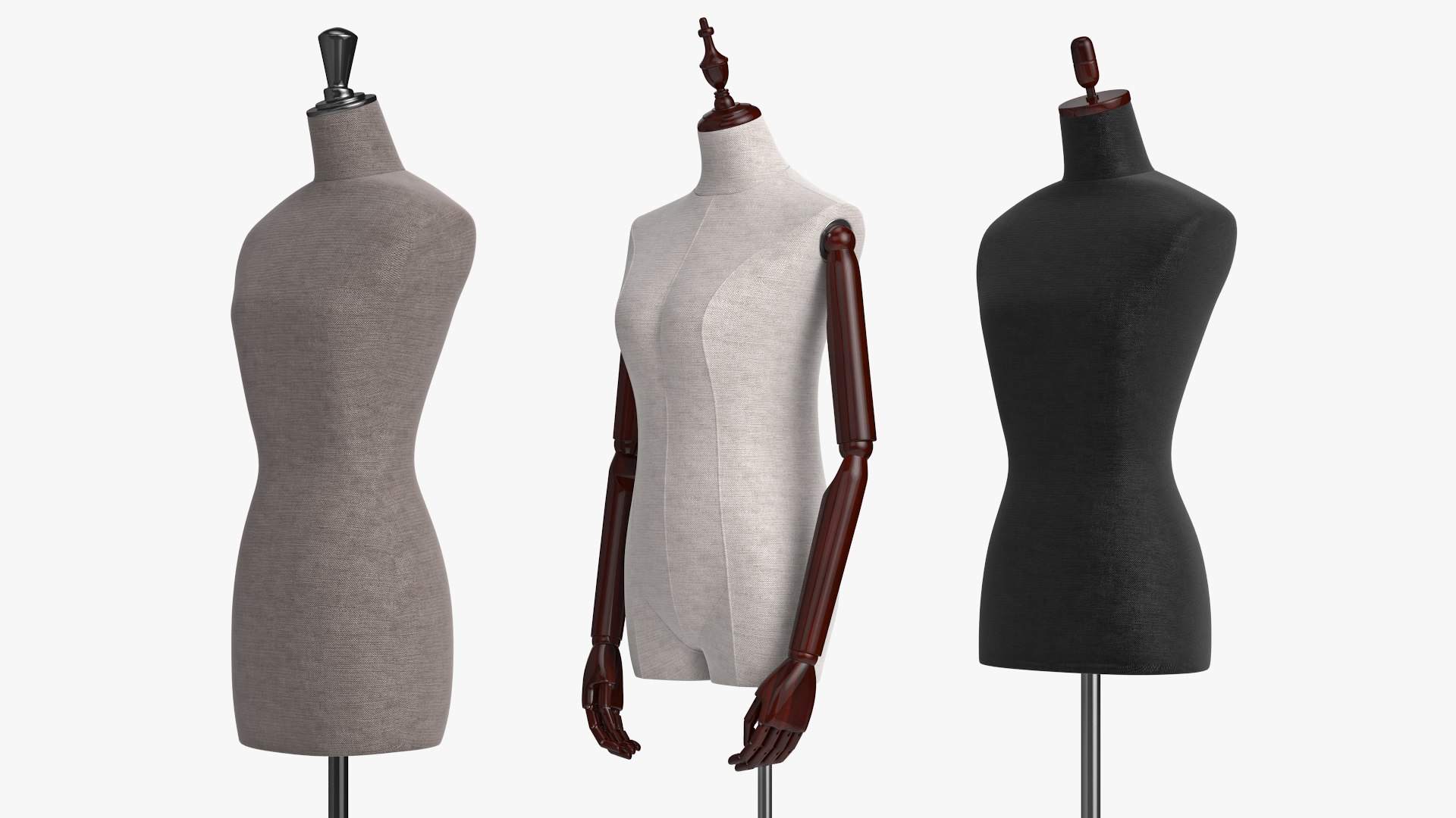 3D Female Mannequin Bust Model - TurboSquid 1958080