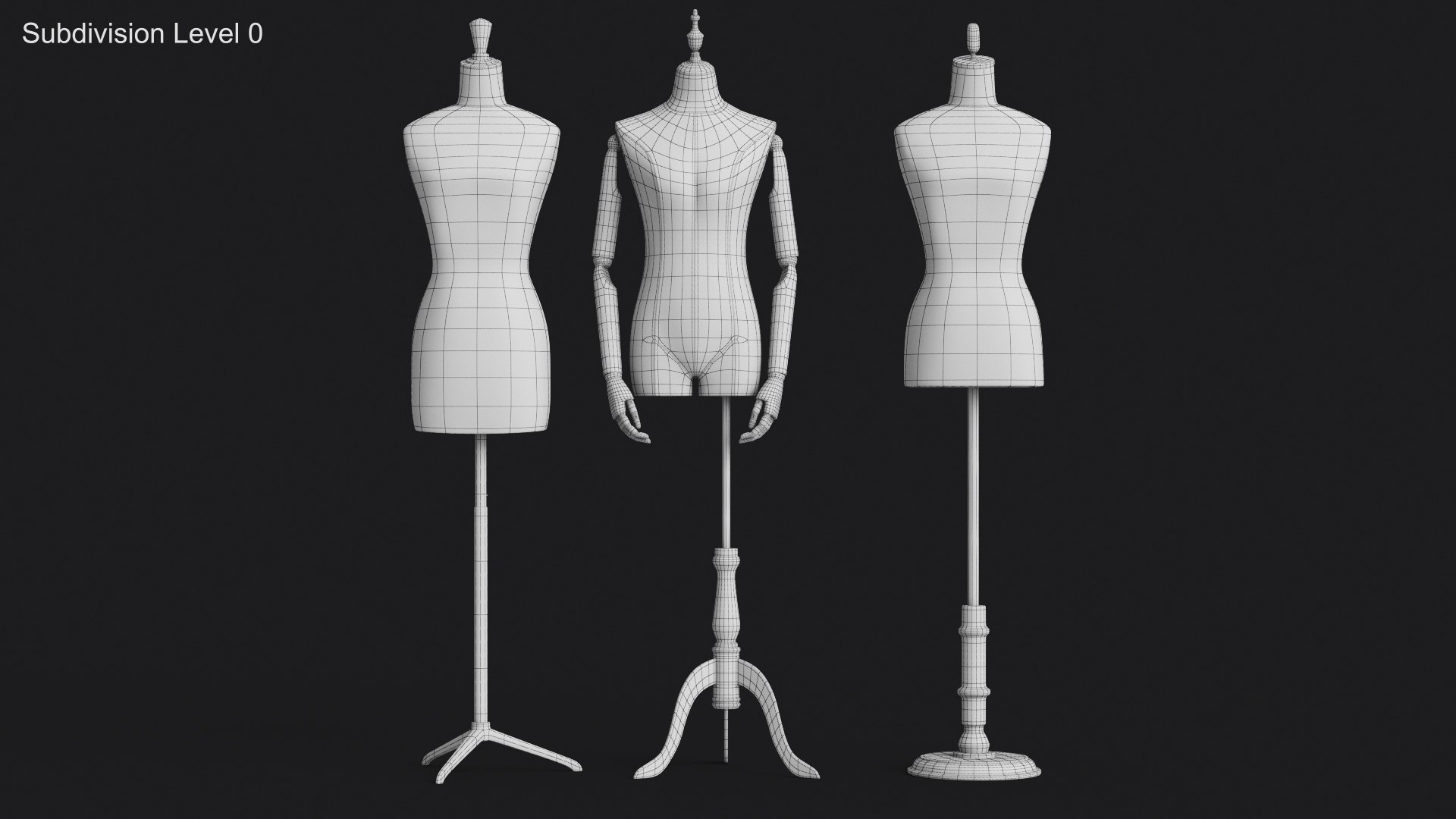 3D Female Mannequin Bust Model - TurboSquid 1958080