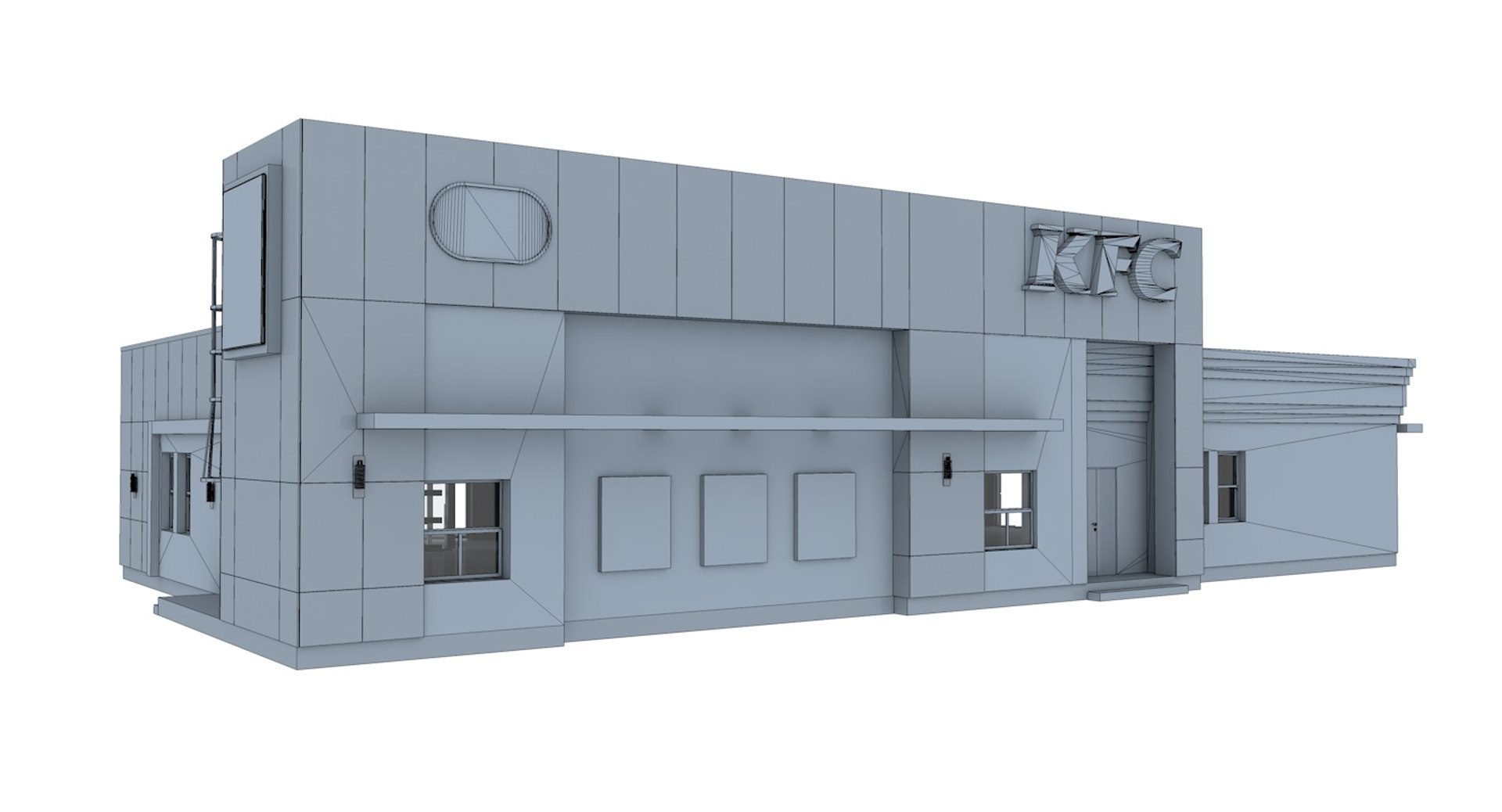 3d kfc restaurant model