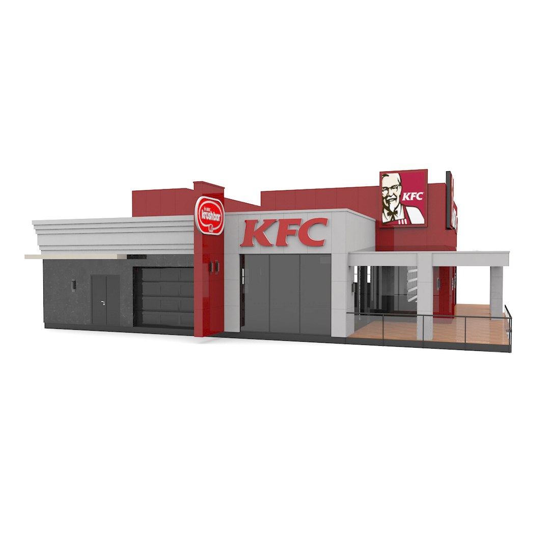 3d Kfc Restaurant Model