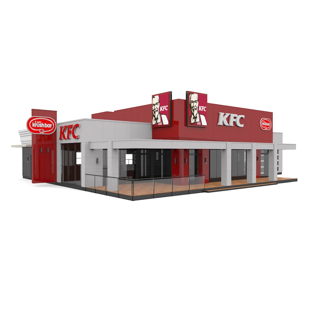 3d Kfc Restaurant Model