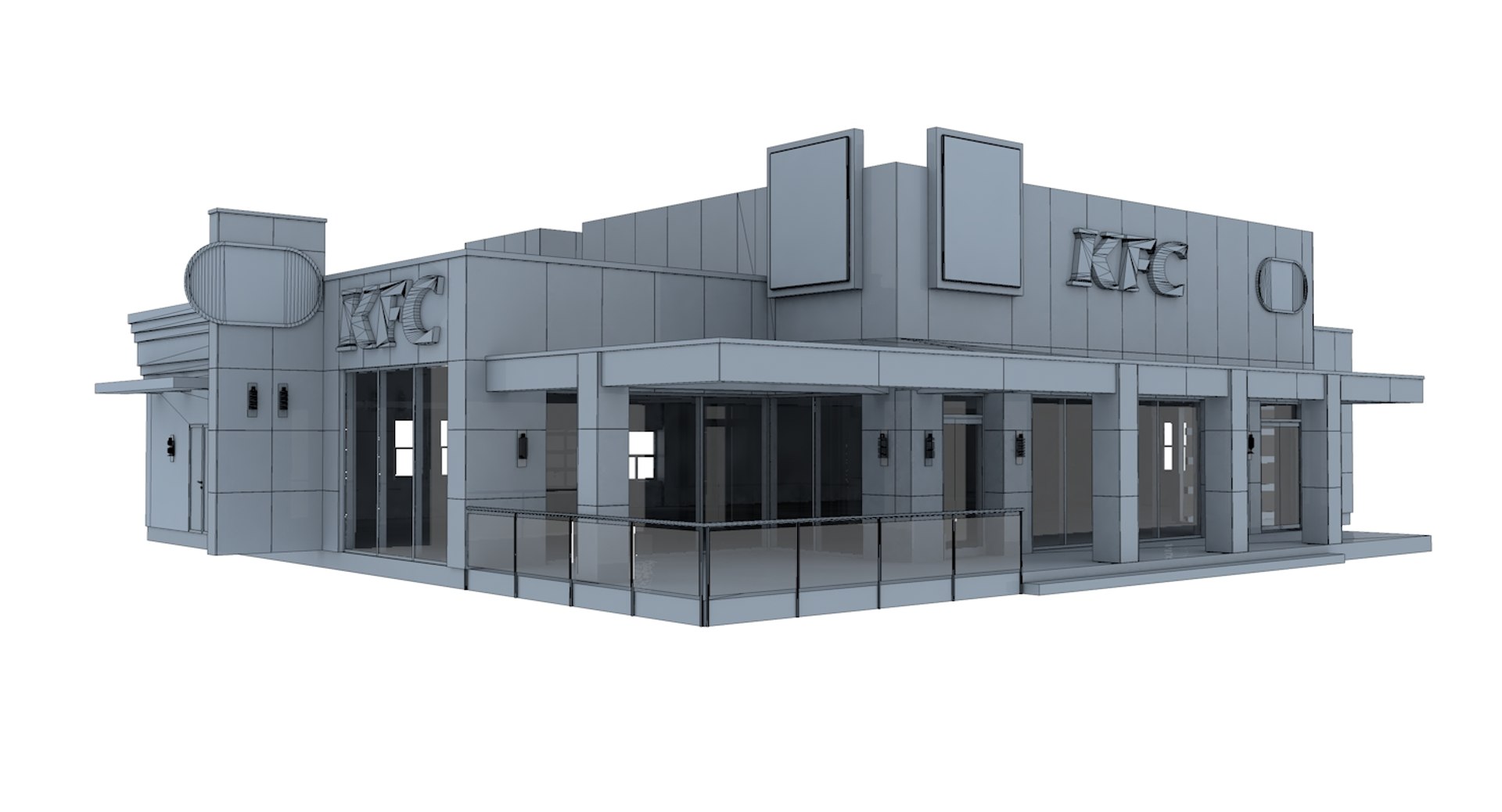 3d Kfc Restaurant Model
