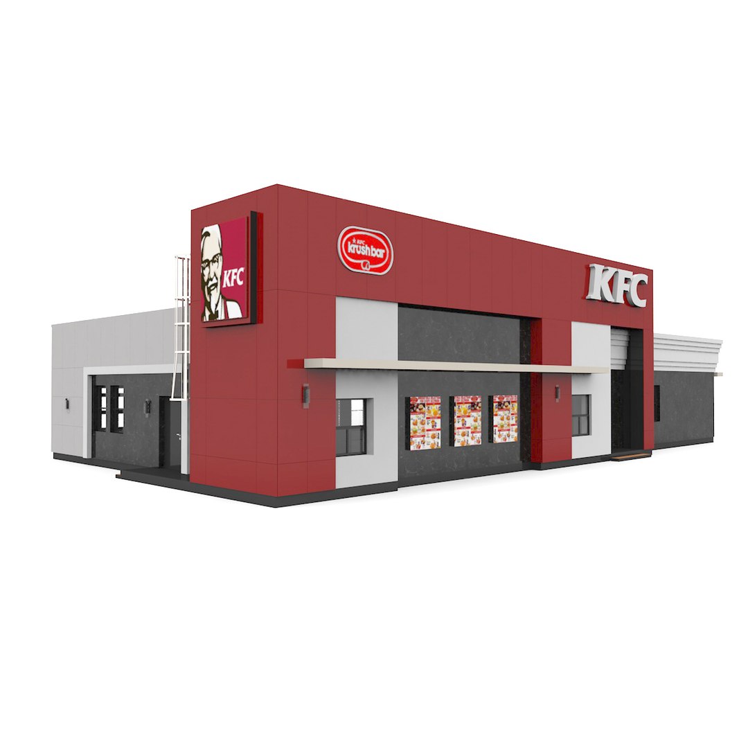 3d Kfc Restaurant Model