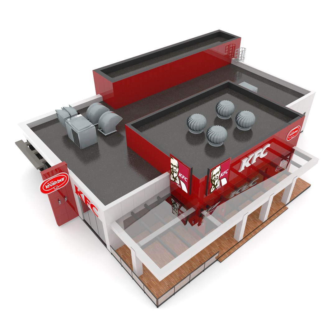 3d Kfc Restaurant Model