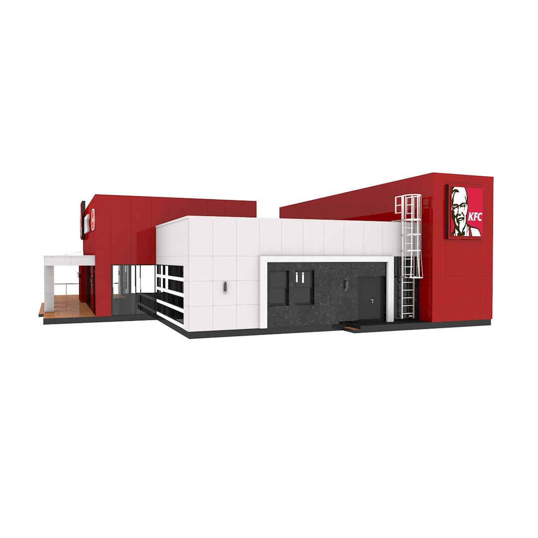 3d Kfc Restaurant Model
