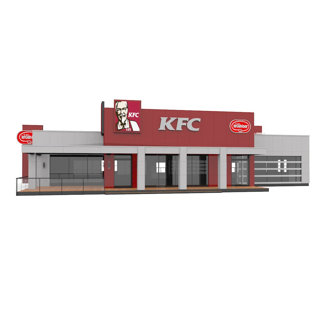 3d Kfc Restaurant Model