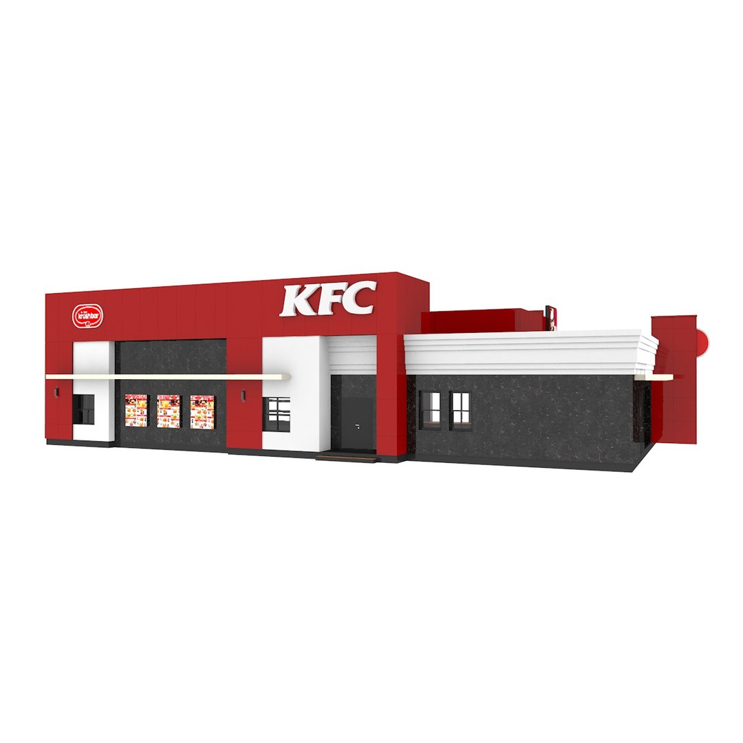 3d Kfc Restaurant Model