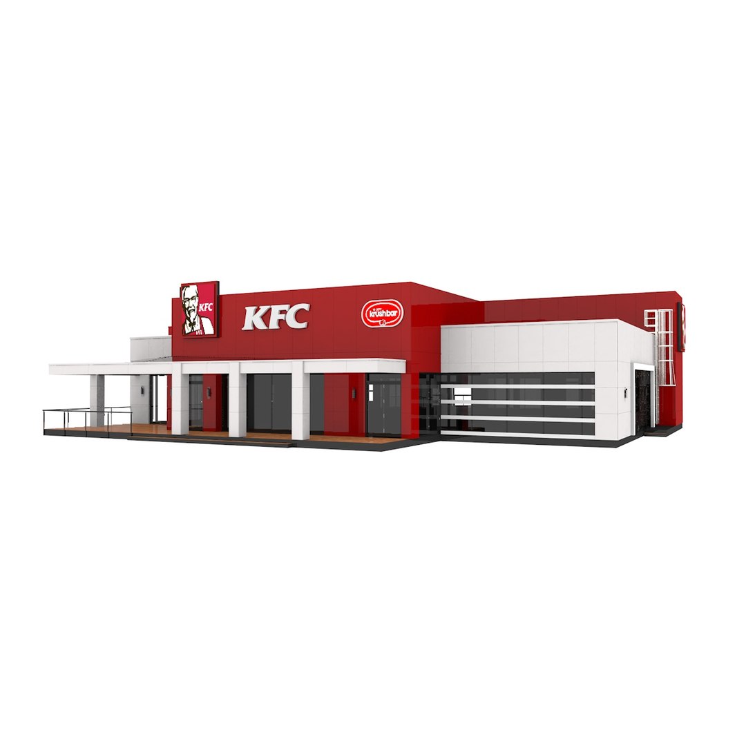 3d Kfc Restaurant Model