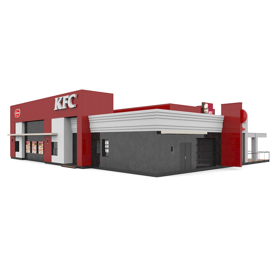 3d Kfc Restaurant Model