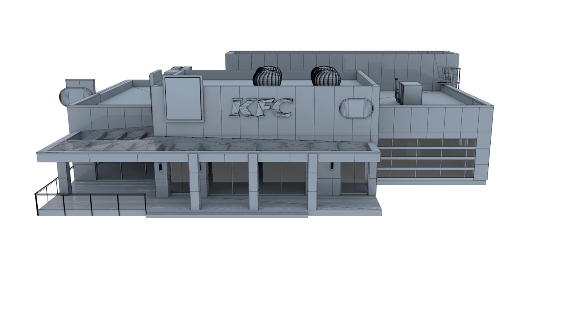 3d Kfc Restaurant Model